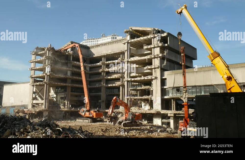 Large building demolition Stock Videos & Footage - HD and 4K Video ...