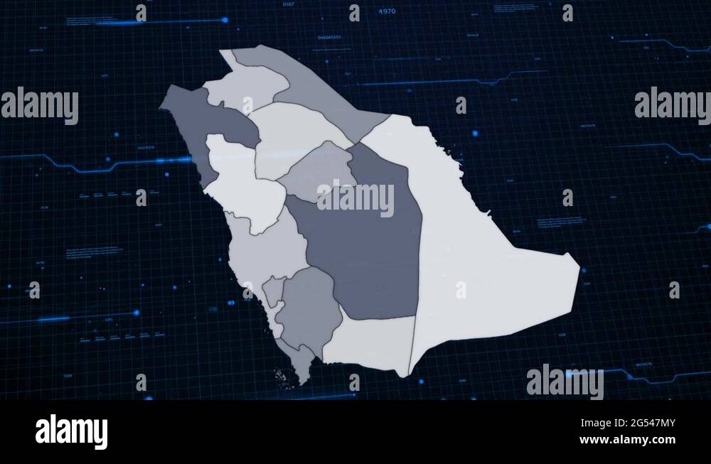 Saudi Arabia network map Stock Video Footage - Alamy
