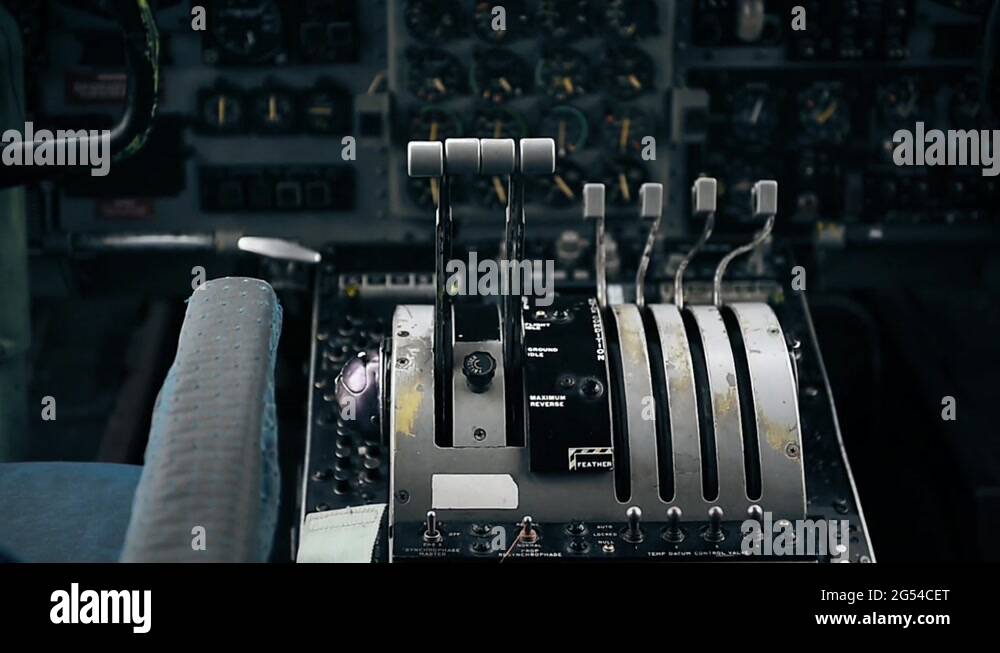 Inside the cockpit of a military airplane Stock Video Footage - Alamy