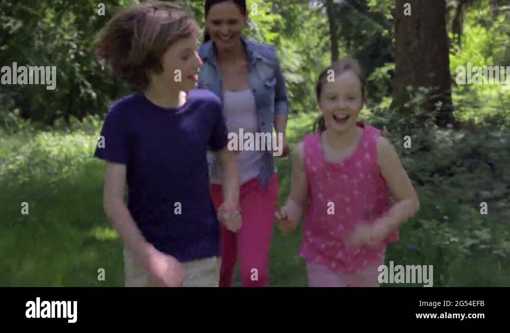 Mother children along path Stock Videos & Footage - HD and 4K Video ...