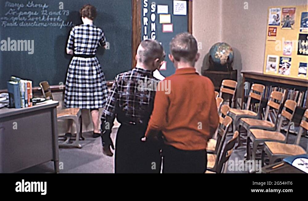 Retro teacher class blackboard 1960s Stock Videos & Footage - HD and 4K ...