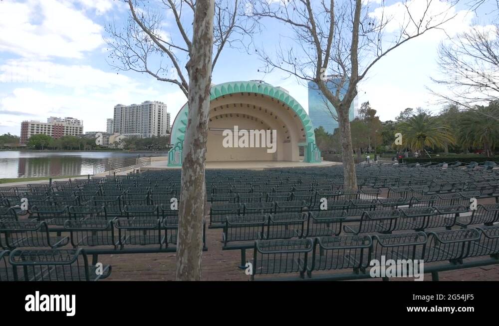 The Disney Amphitheater in Lake Eola Park Stock Video Footage - Alamy