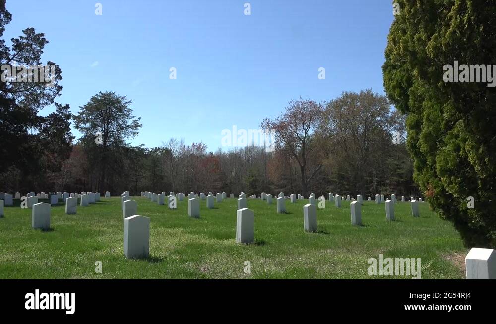 Spotsylvania Confederate Cemetery headstones 4K 022 Stock Video Footage ...