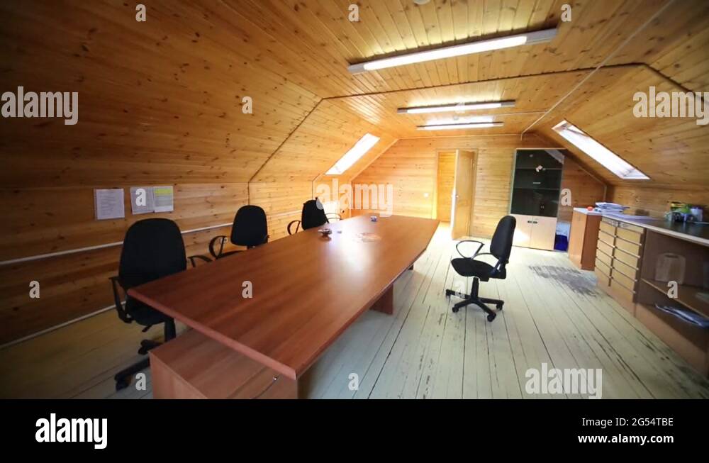 The light is switched on and then switched off in a meeting room Stock ...