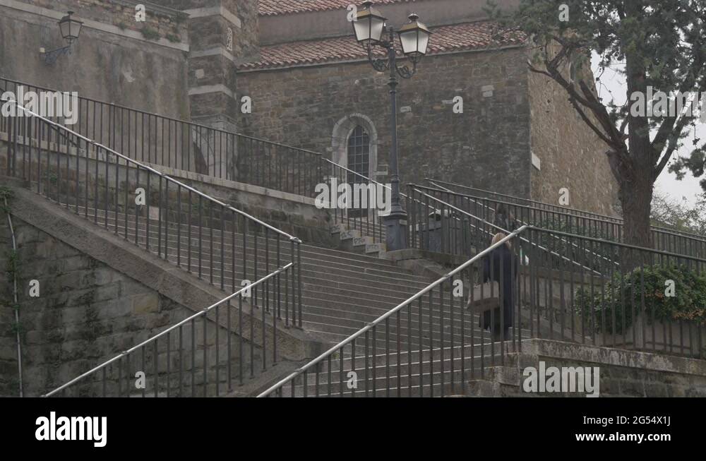 Stone stairs with railings Stock Videos & Footage - HD and 4K Video ...