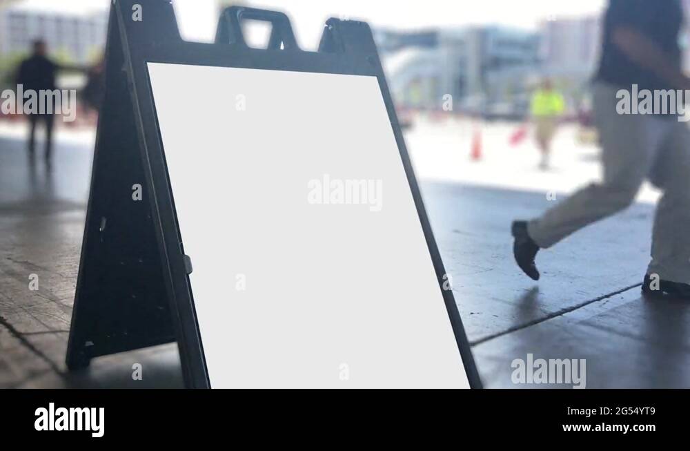 Blank sidewalk sign Stock Videos & Footage - HD and 4K Video Clips - Alamy