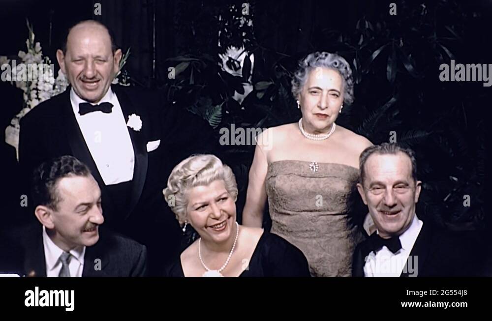 1950s FORMAL WEAR DINNER PARTY High Society Rich People Vintage Film ...