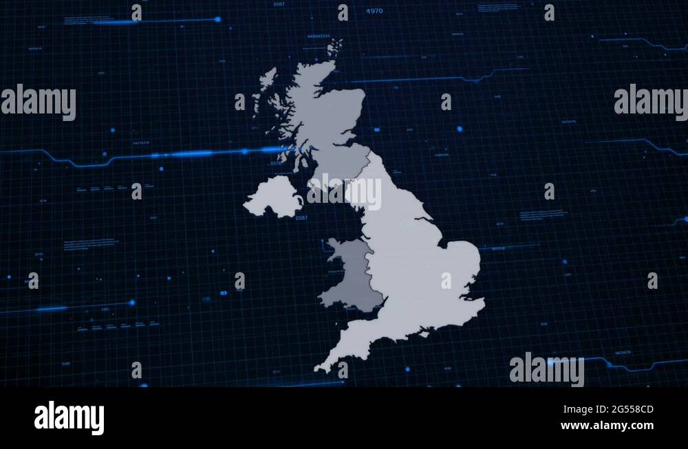 United Kingdom network map Stock Video Footage - Alamy