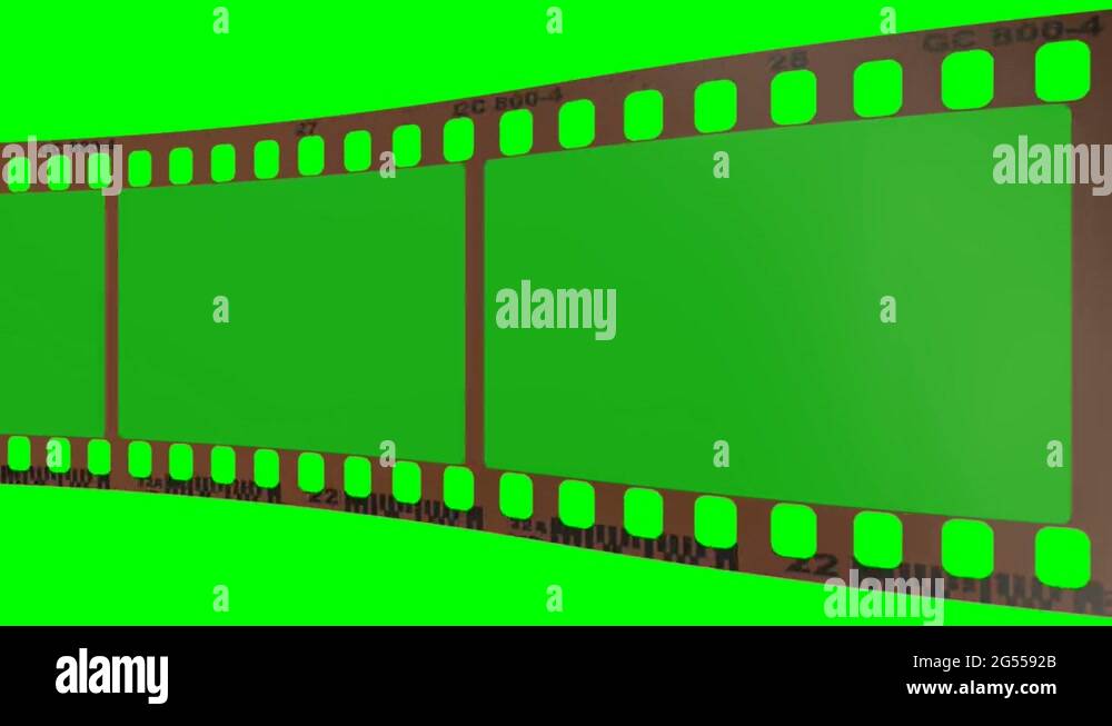 film strip animated 2 green screen curved Stock Video Footage - Alamy