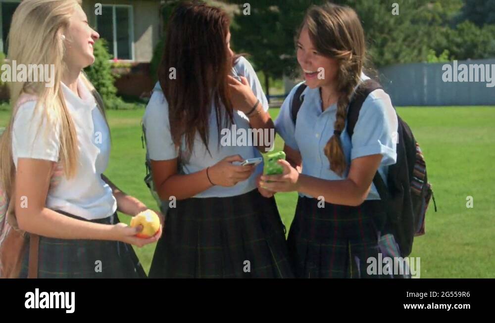 Girls school uniform talking Stock Videos & Footage - HD and 4K Video ...