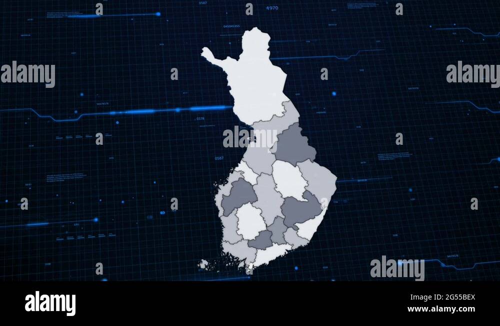 Finland network map Stock Video Footage - Alamy
