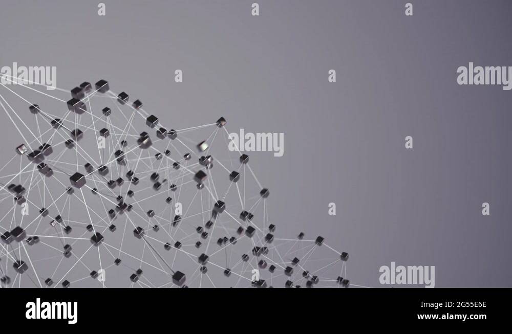 Seamless looping animation depicting a data / molecular network Stock ...