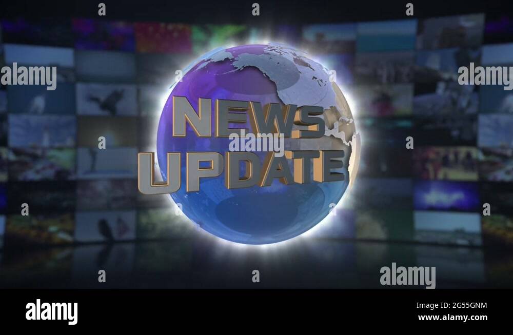 News Update On Screen 3D Animated Text Graphics Blue Full HD 1920x1080 ...