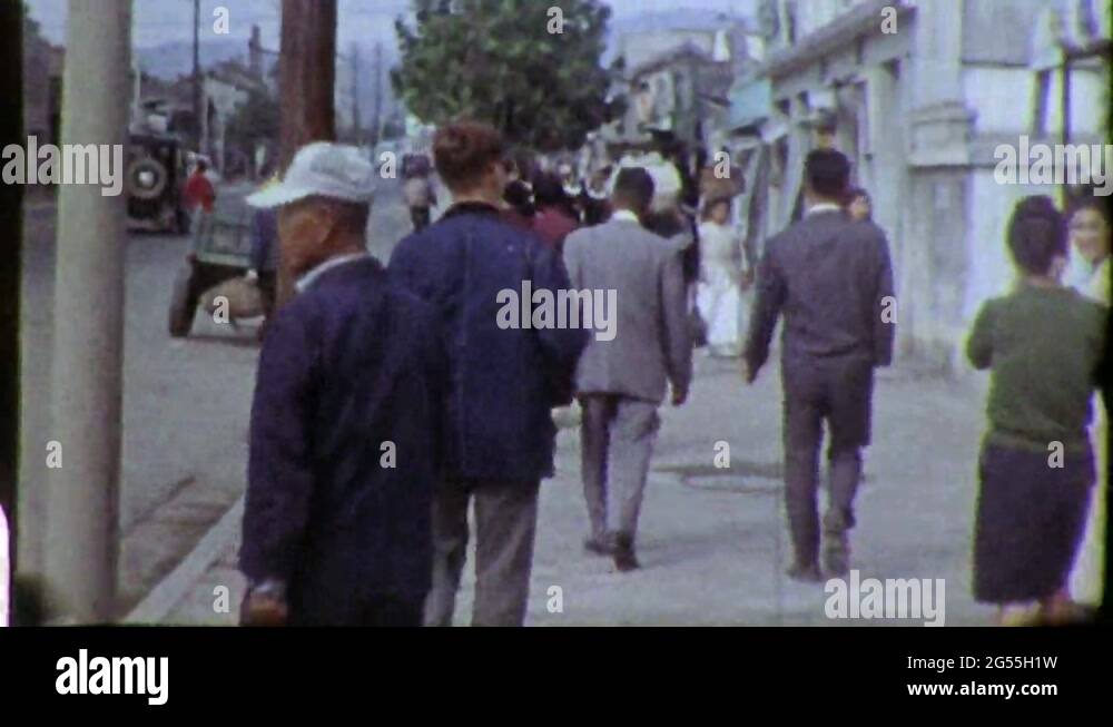 1960s Street Scene People Koreans US Army Town Vintage Old Film Home ...