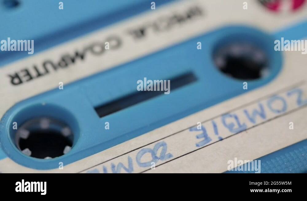 Vintage videogame tape for console game - spectrum 80s Stock Video ...