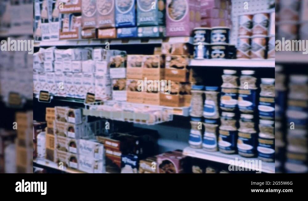 1980s SUPERMARKET Products on Grocery Store Shelves Cans Vintage Old ...