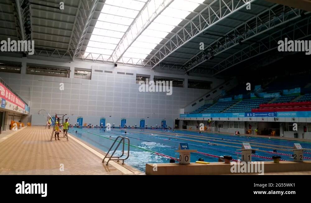 People swim and exercise in the swimming pool Stock Video Footage - Alamy