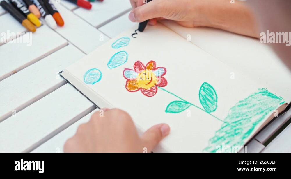 Girl drawing picture in notebook Stock Videos & Footage - HD and 4K ...