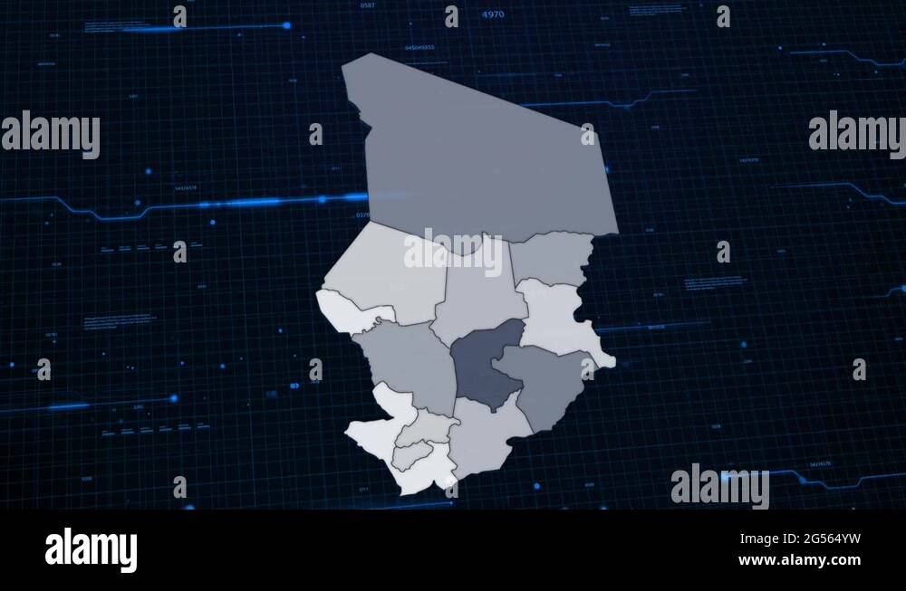 Chad network map Stock Video Footage - Alamy