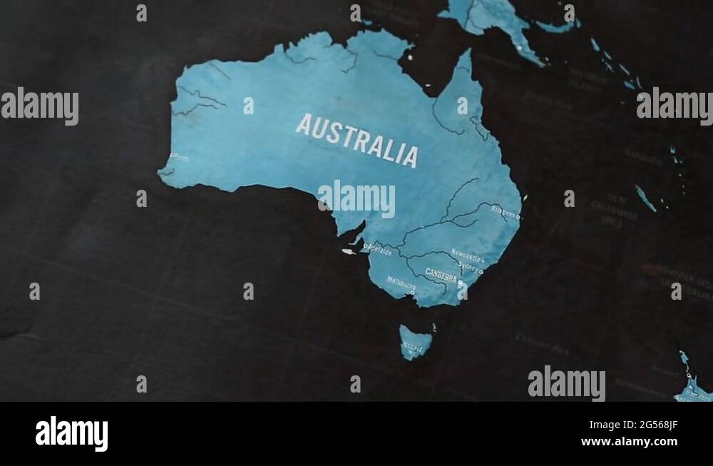 Australia On World Map Stock Video Footage - Alamy