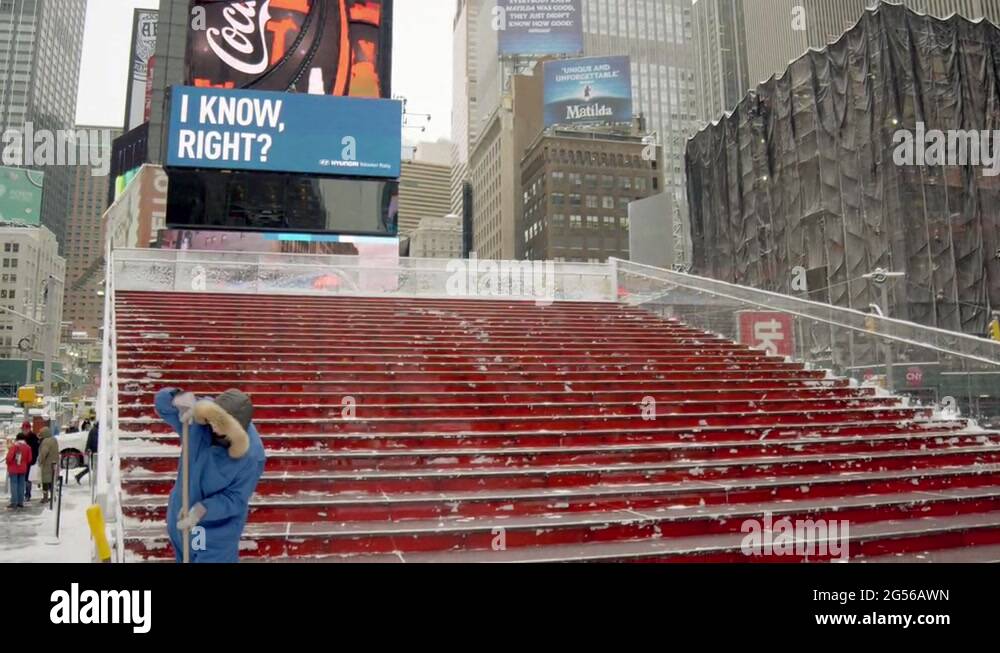 Red steps of time square Stock Videos & Footage - HD and 4K Video Clips ...