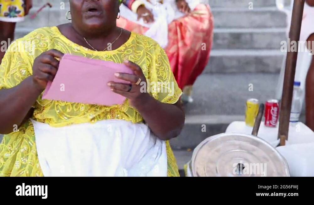 A Brazilian woman of African descent, wearing traditional clothes Stock ...