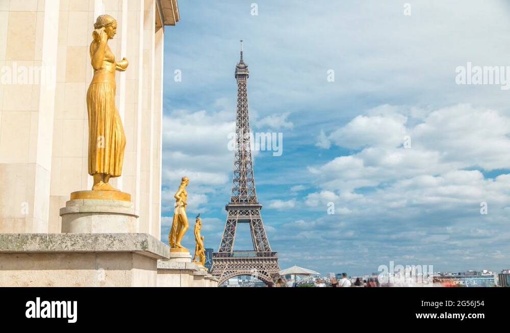 Gold statue trocadero paris france Stock Videos & Footage - HD and 4K ...