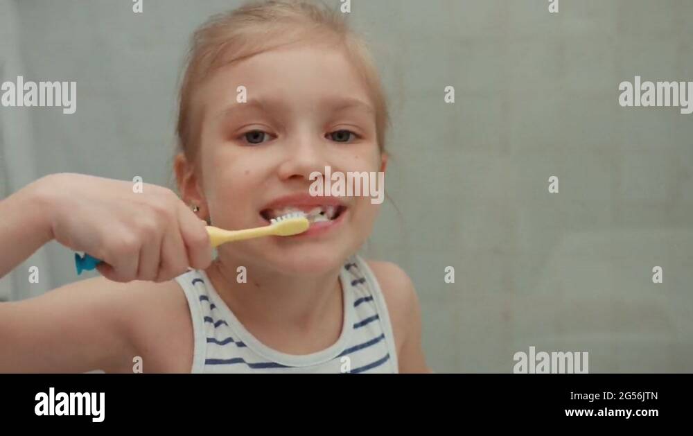 Portrait girl brushing teeth Stock Videos & Footage - HD and 4K Video ...