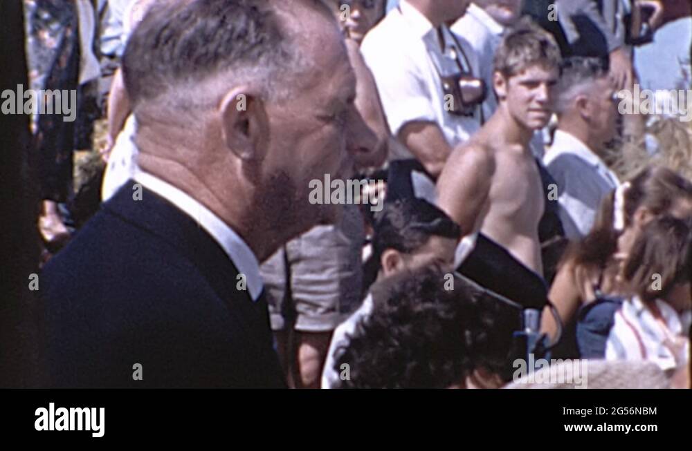 1960s Politician Man Gives Speech to Crowd Vintage Old Film Home Movie ...