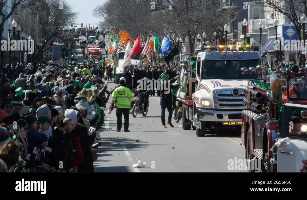 Boston st patricks day parade crowd Stock Videos & Footage - HD and 4K ...