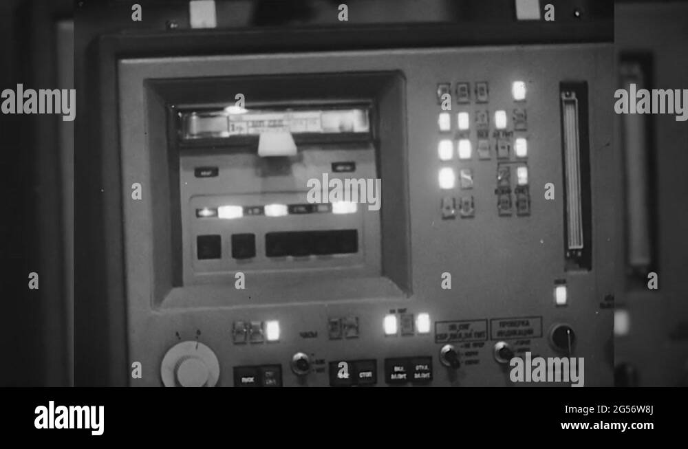 1970s Mainframe IBM RETRO Data Display Console Vintage Old Film ...