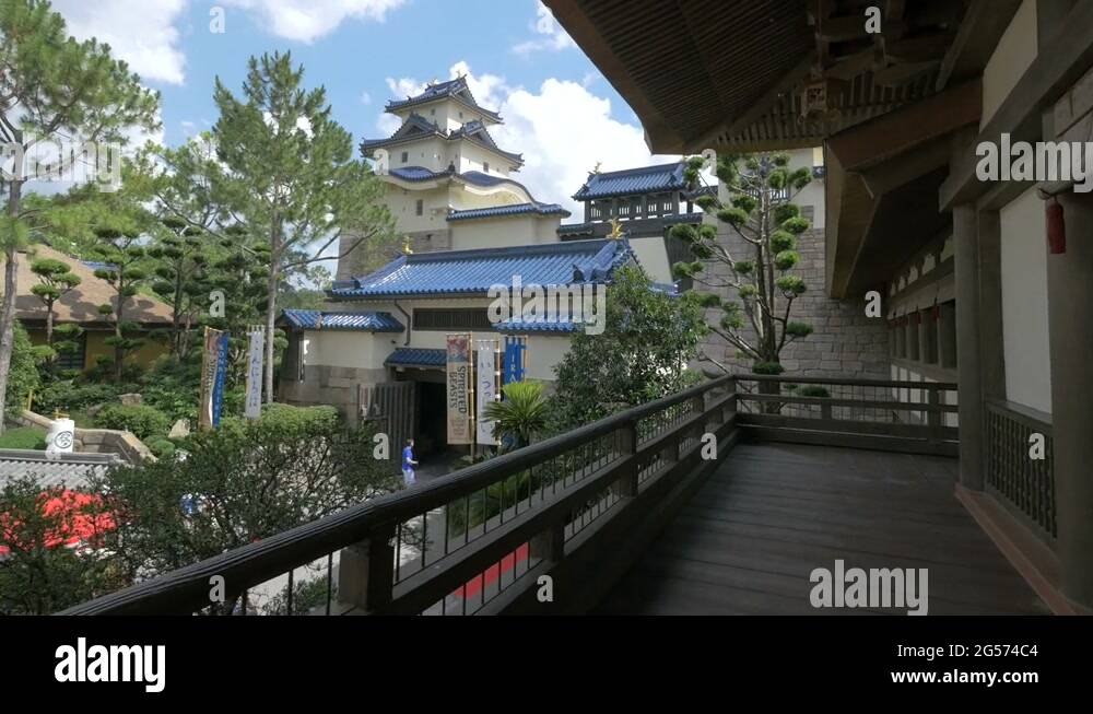 Japanese architecture at Epcot Center Stock Video Footage - Alamy