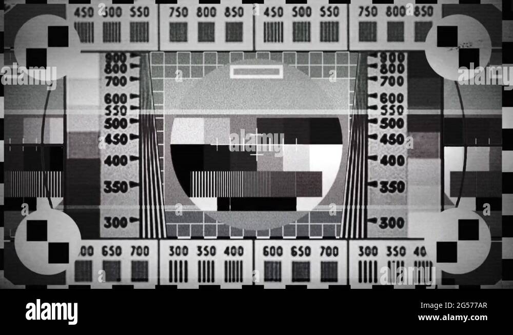 Tv test card calibration, alignment - TV broadcast Stock Video Footage ...