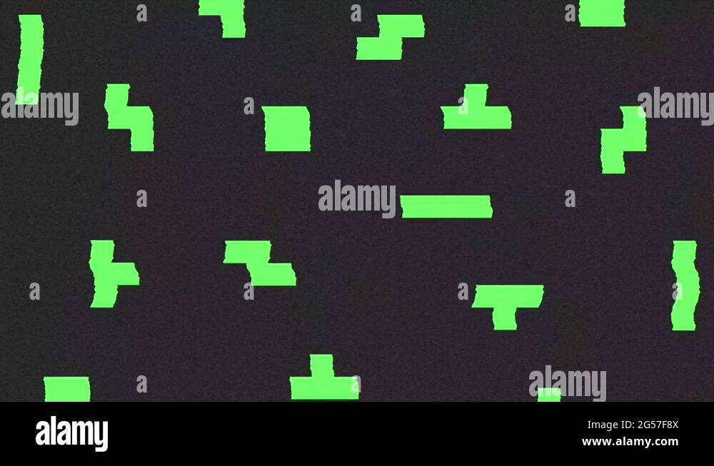 Falling Down Bricks Animated Pixel Art Retro Arcade Game on Bad TV ...