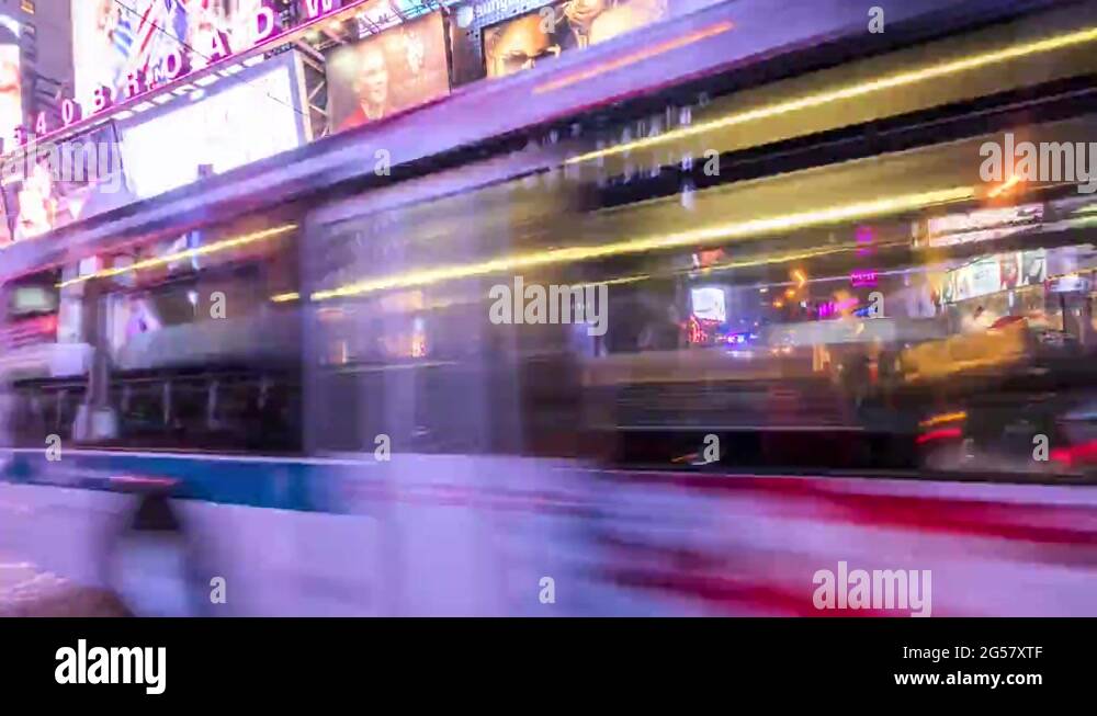 Times square in New York City NYC. Seamless 360 degree panorama pan 4K ...