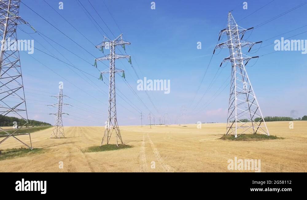 Pylons electricity pylons Stock Videos & Footage - HD and 4K Video ...
