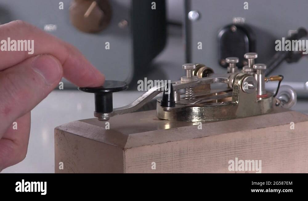 Sending telegraph morse code Stock Video Footage - Alamy