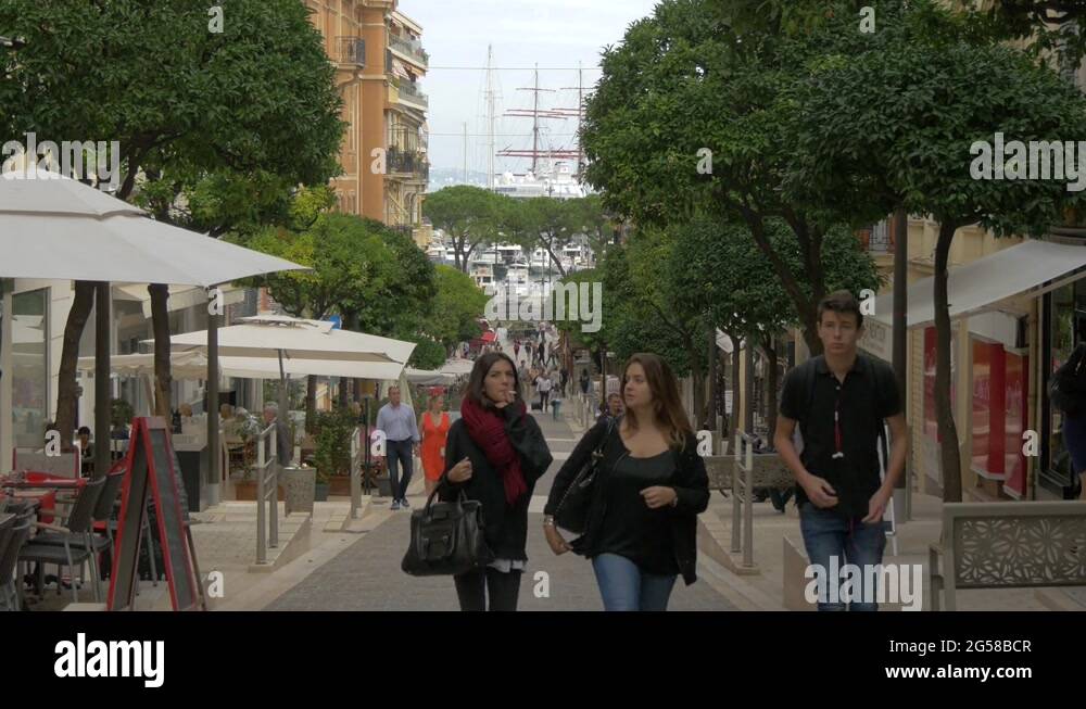 People walking on the street in Monaco Stock Video Footage - Alamy