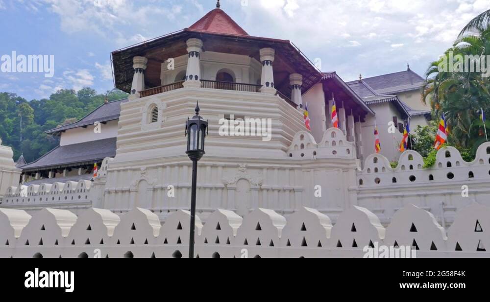 Famous Sri Dalada Maligawa temple in Kandy town, Sri Lanka. Beautiful ...