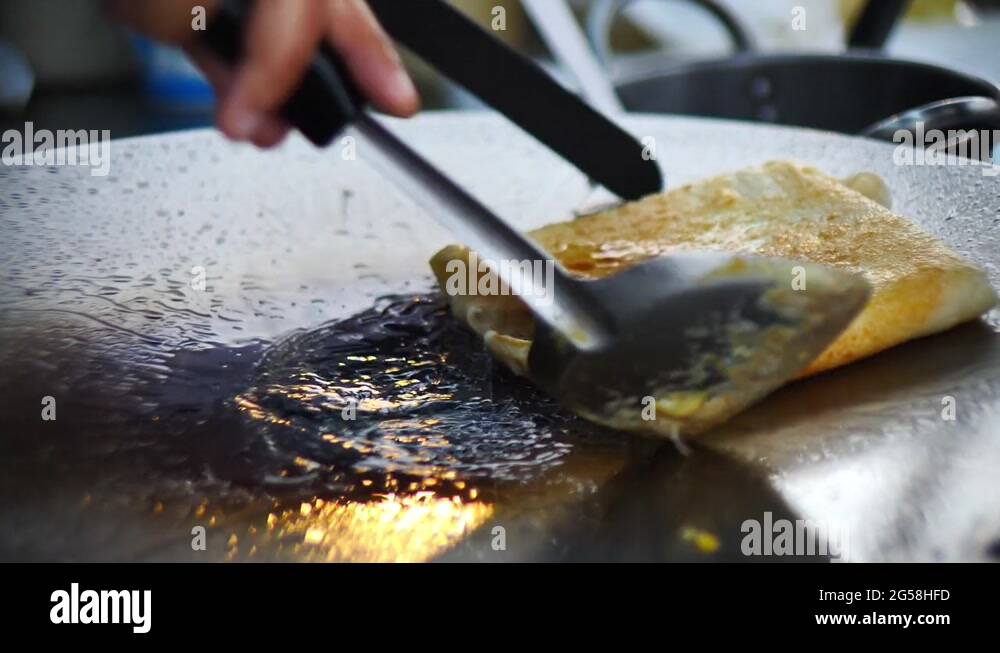 Roti, southern flat bread cooking thai street food, Thailand Stock ...