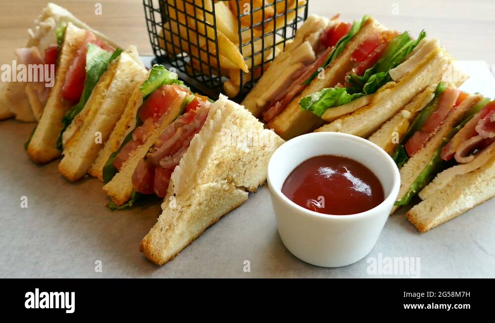 Chicken club sandwich Stock Videos & Footage - HD and 4K Video Clips ...