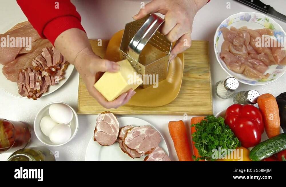 Food Preparation - Grating Cheese Stock Video Footage - Alamy