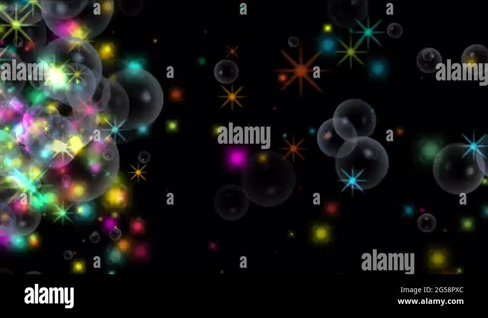 4k Stars particle firework background,fire energy,gunpowder bubble ...