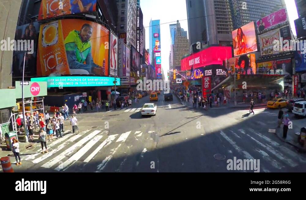 Driving in Times Square, New York Stock Video Footage - Alamy