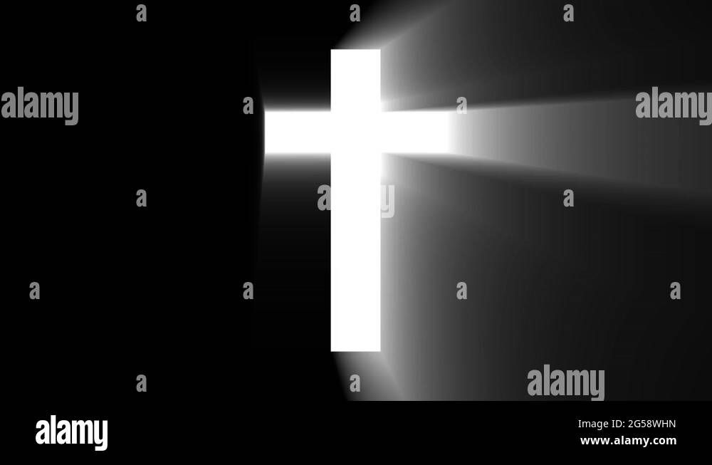 Light cross of Christ, ray beams background Stock Video Footage - Alamy
