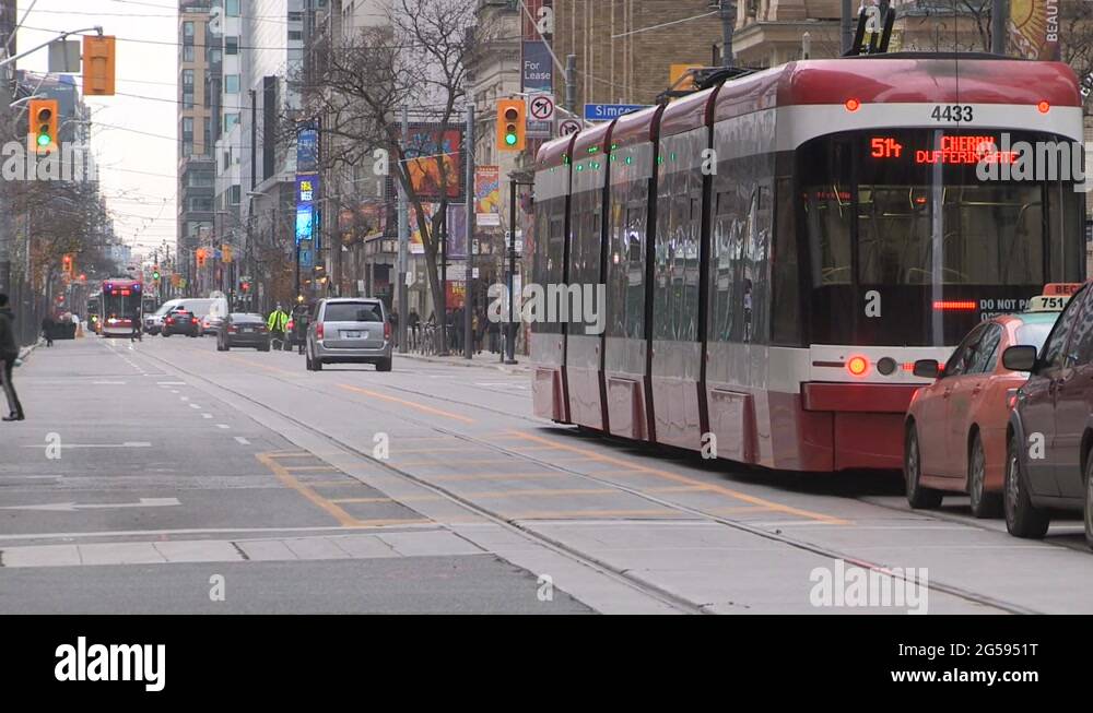 Transit bike pedestrian streetcar priority on King street in downtown ...