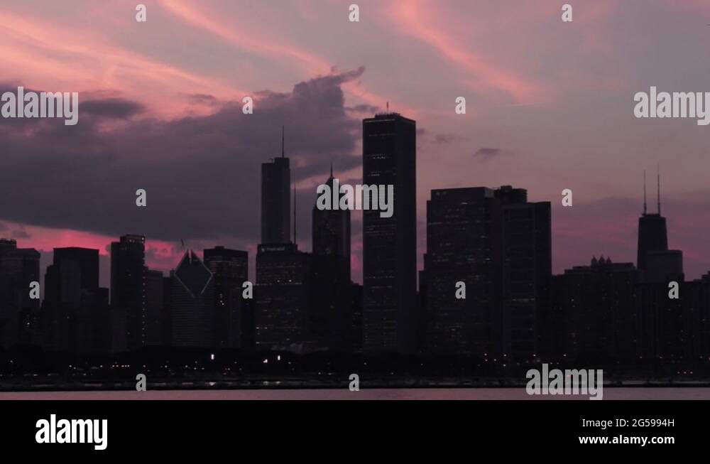 Chicago skyline at sunset Stock Videos & Footage - HD and 4K Video ...