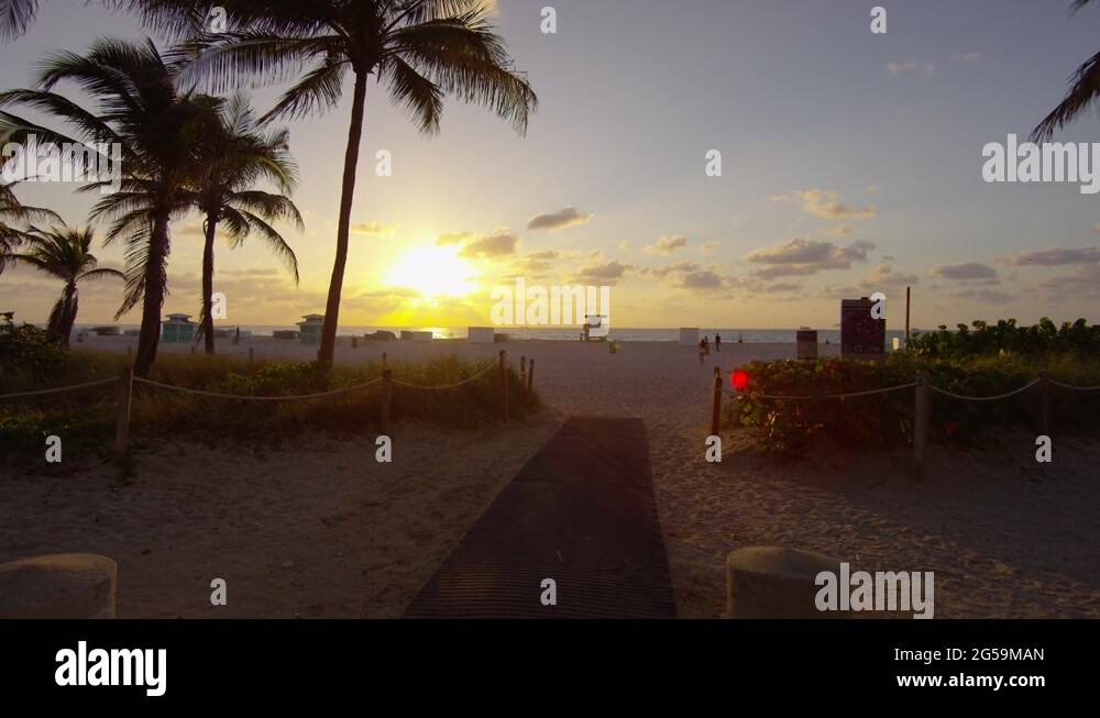 Miami sunset beach Stock Videos & Footage - HD and 4K Video Clips - Alamy