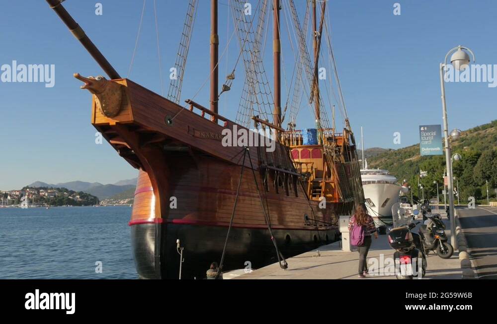 The Karaka boat in a port Stock Video Footage - Alamy
