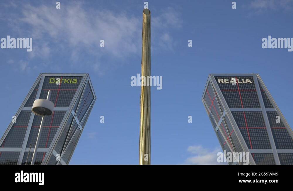 Low angle of the Gateway of Europe Towers Stock Video Footage - Alamy